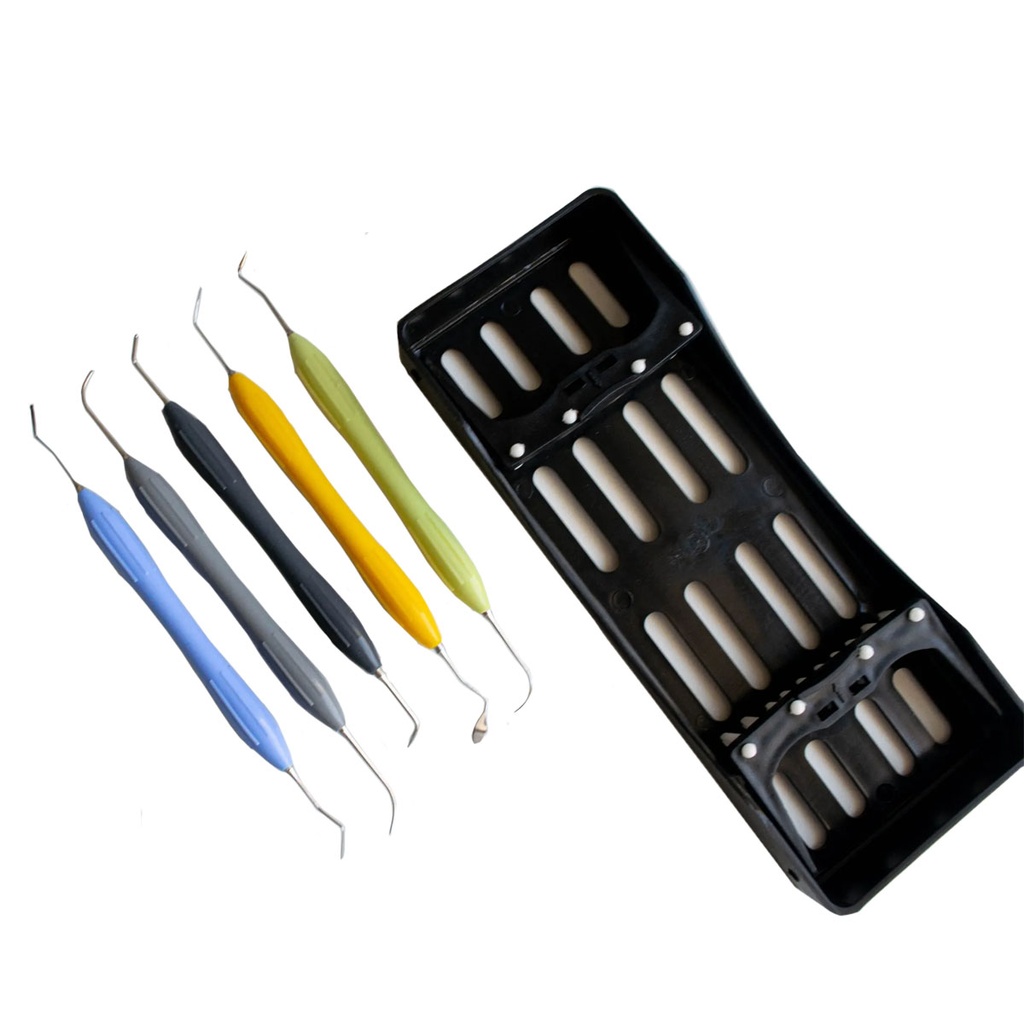 KIT DE 5 ESPATULAS PARA COMPOSITE CON CASETTE PLASTICO DE REGALO ...